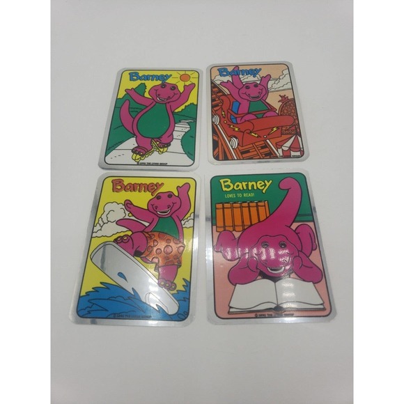 Unbranded | Office | Vintage Stickers Lot Of 4 Barney Foil Mylar ...